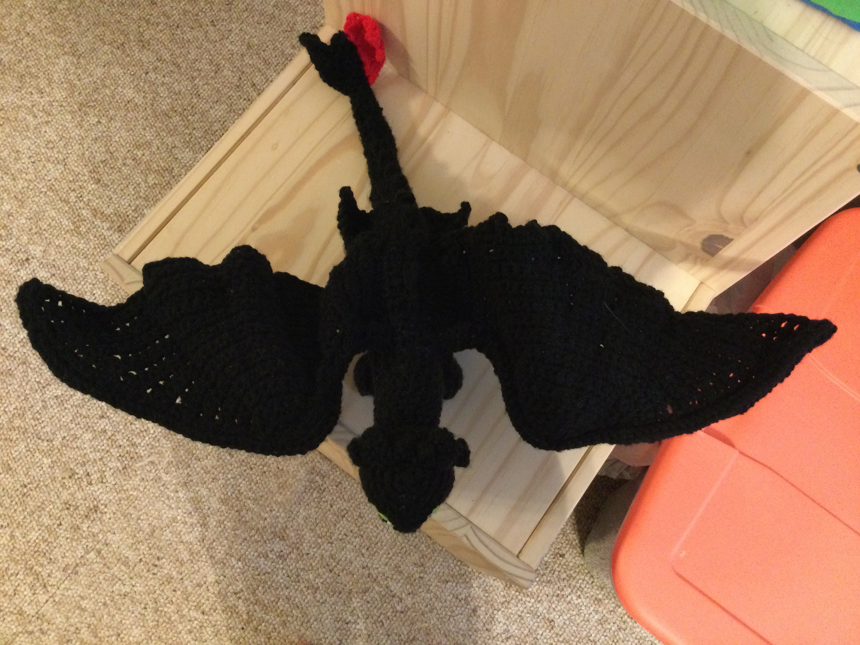 Crochet Toothless Httyd/crochet Black Dragon/finished Product - Etsy