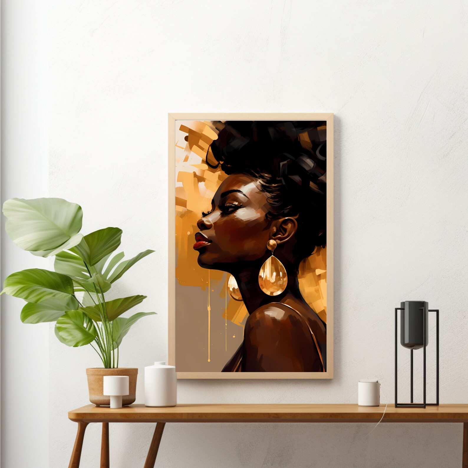 Black Woman Art Print, Head Held High Portrait | Printable Digital ...
