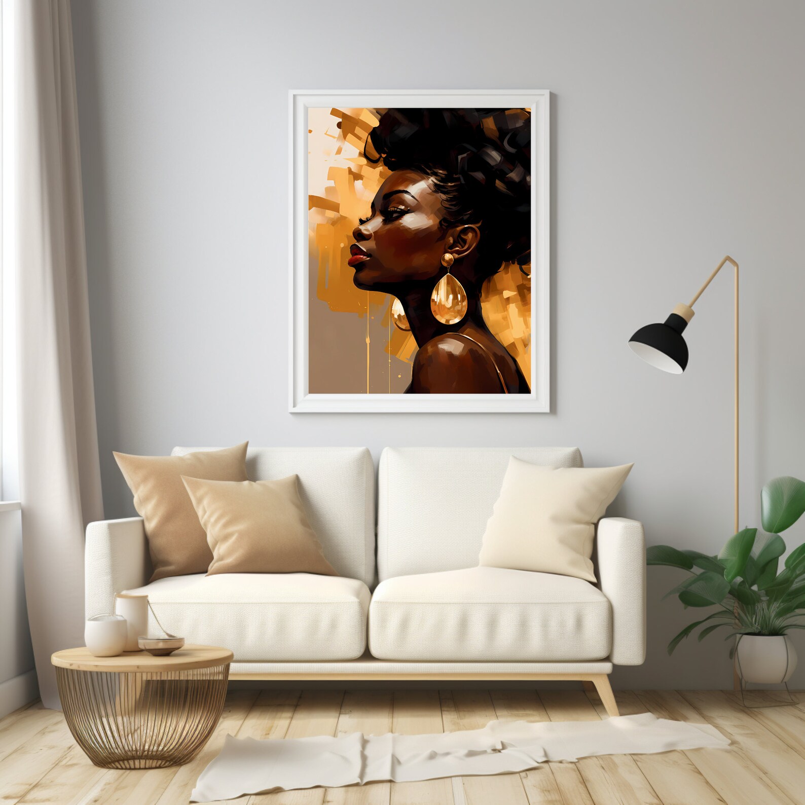 Black Woman Art Print, Head Held High Portrait | Printable Digital ...