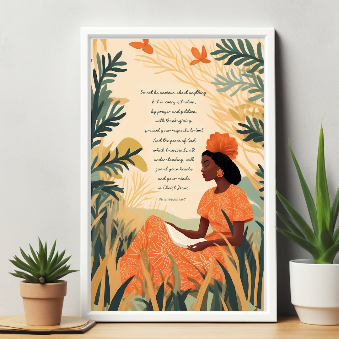 Philippians 4:6-7, Do Not Be Anxious About Anything, Printable Wall Art ...