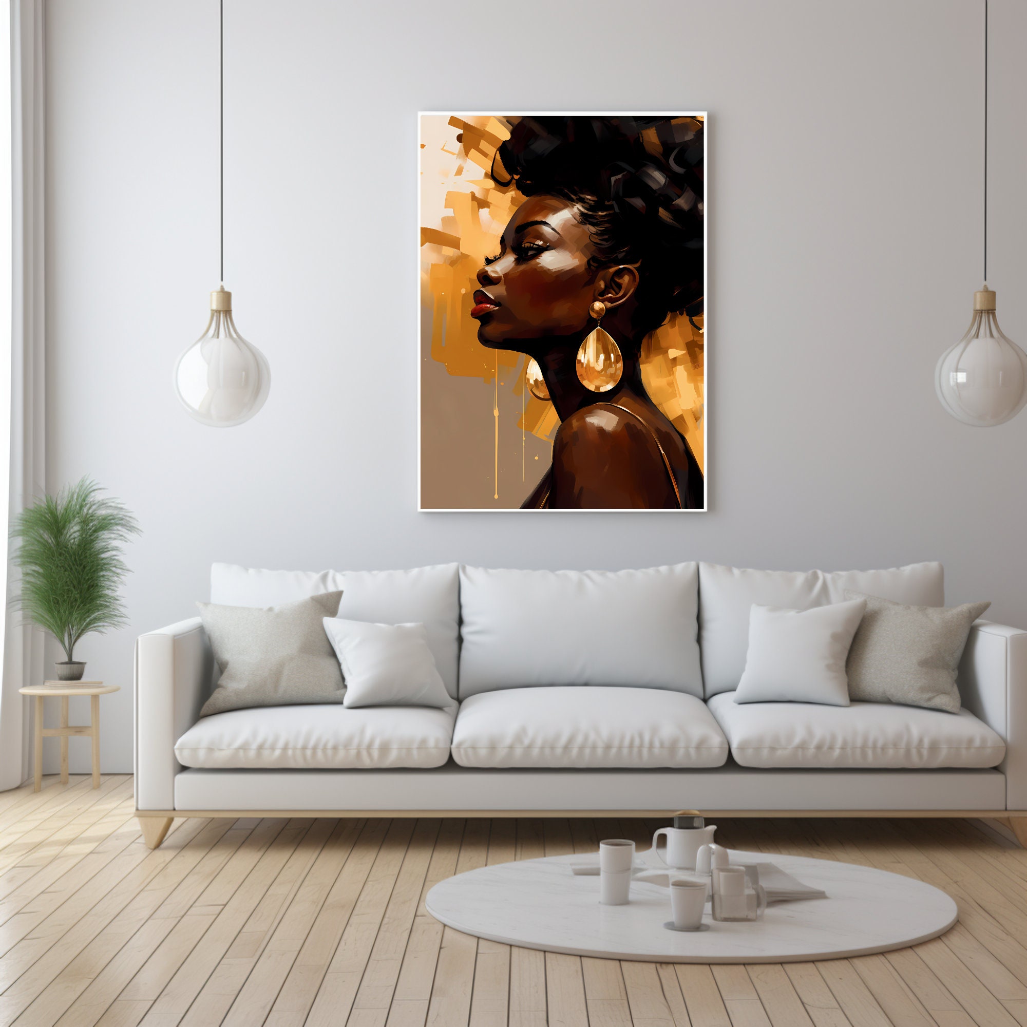 Black Woman Art Print, Head Held High Portrait | Printable Digital ...