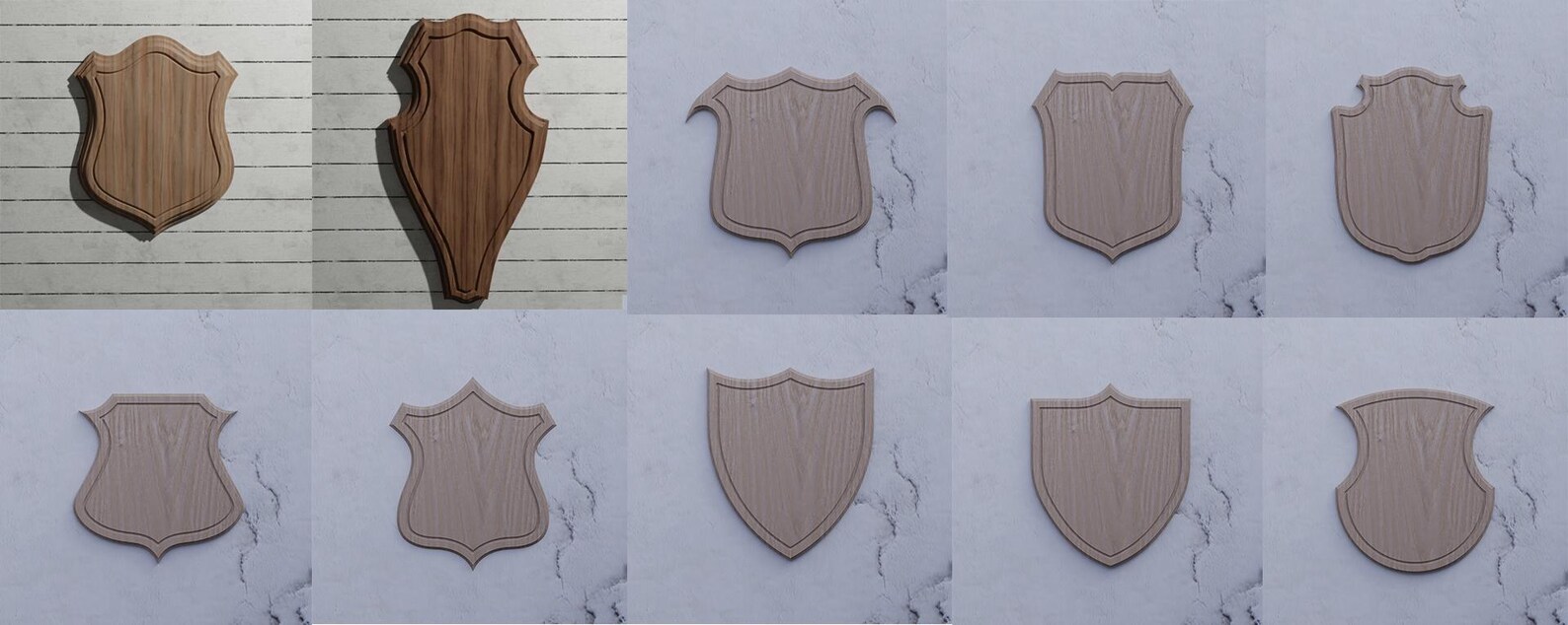 Over 60% off Pack of Trophy Mounting Plaque CNC STL+DXF 3d Model Antler ...