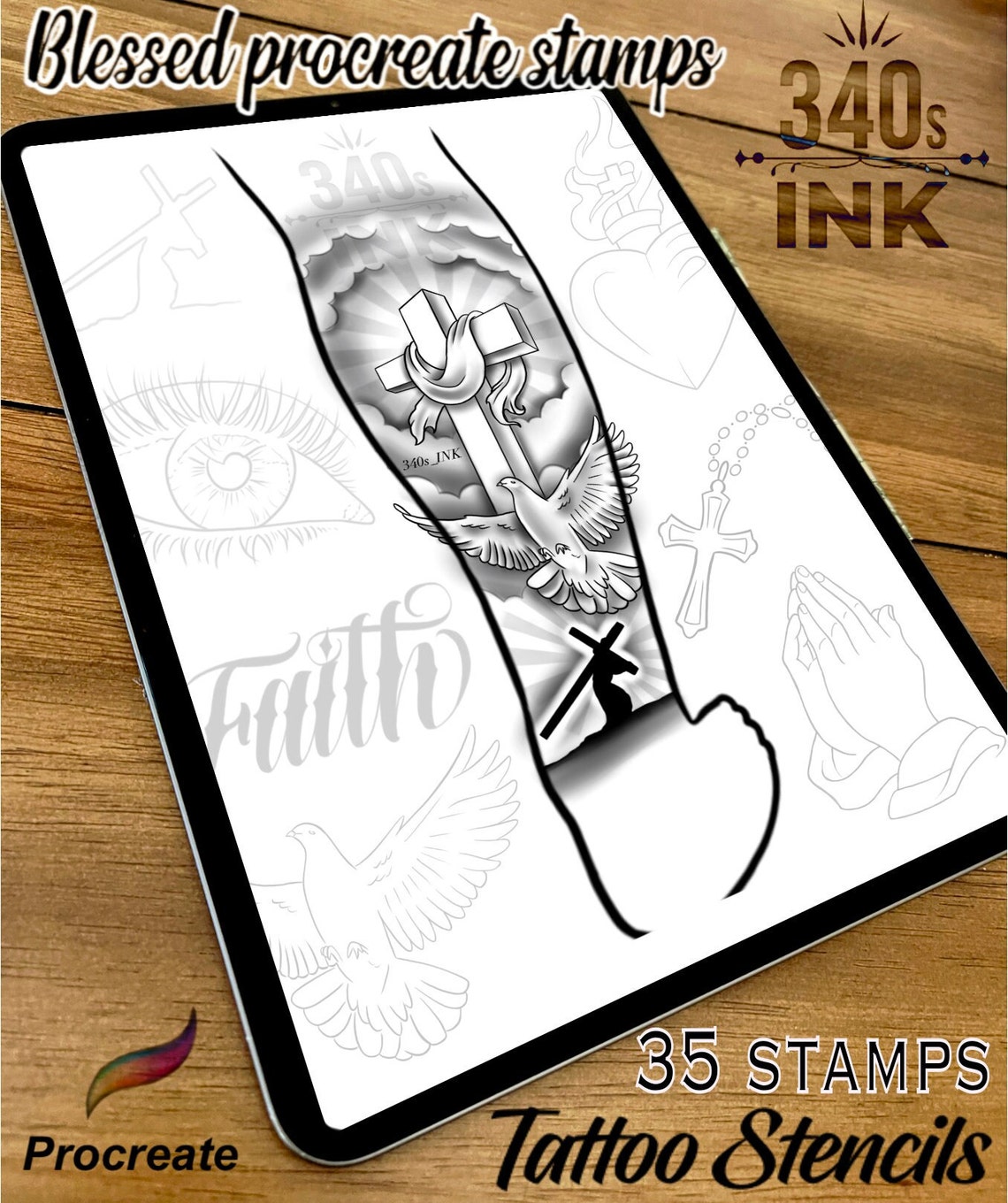 Biblical Procreate Stamps With Shading References - Etsy