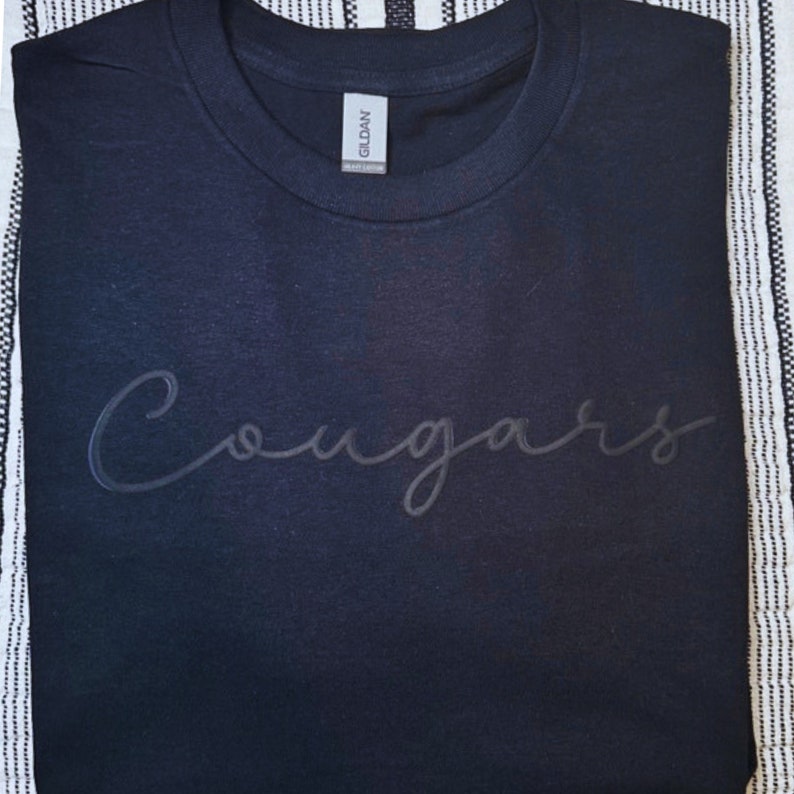 Custom Mascot Shirt Puff Print T Shirt Embossed Text Personalized Gift ...