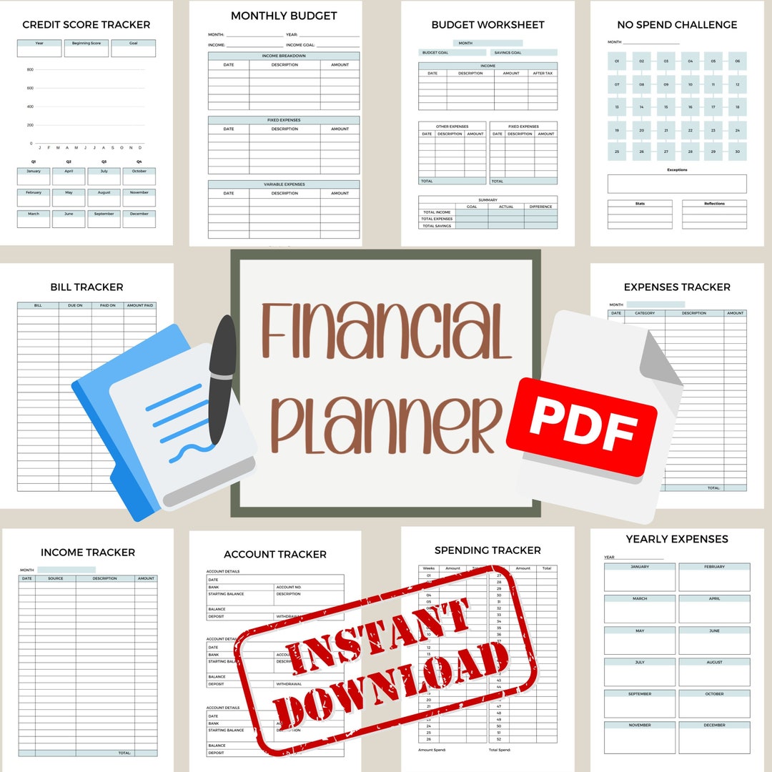 Budget Printable Pdf Goodnotes Savings Goals Financial Planner Pdf - Etsy