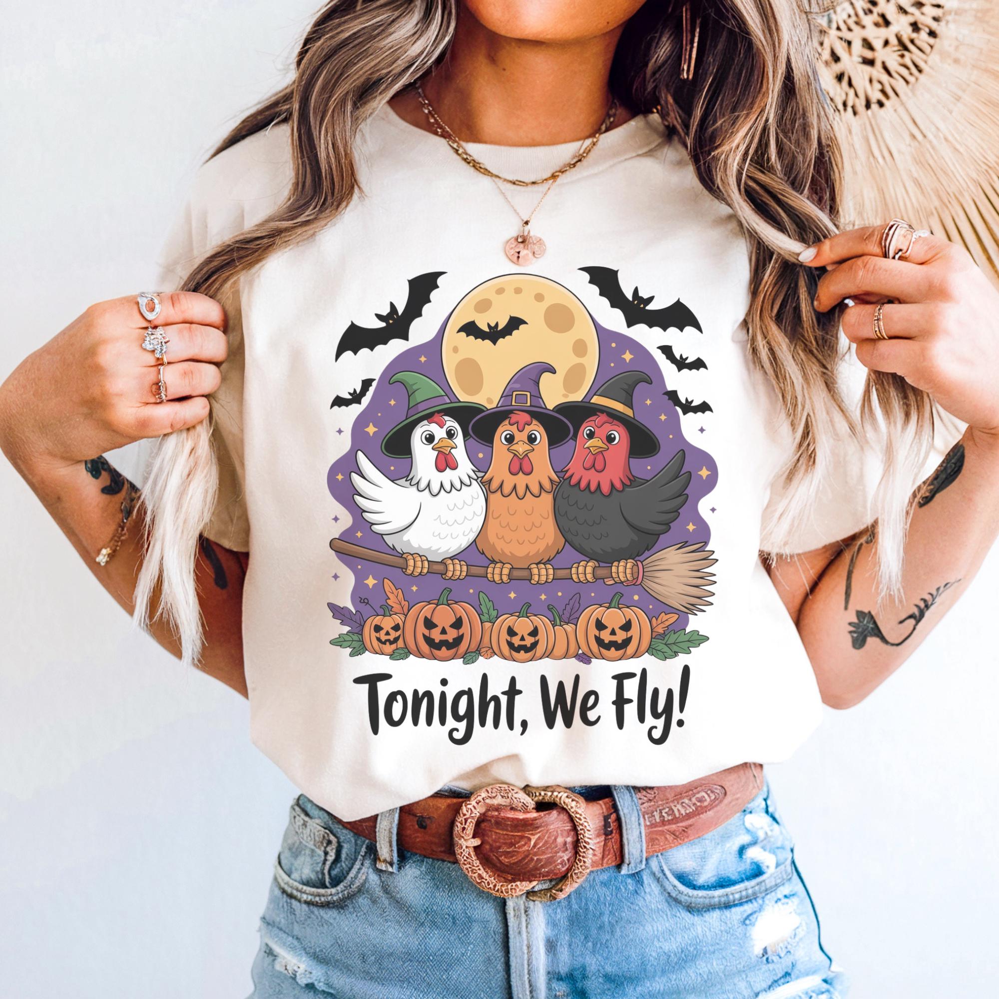 Halloween Chicken Witch Clipart Bundle, Funny Spooky Chicken Halloween ...