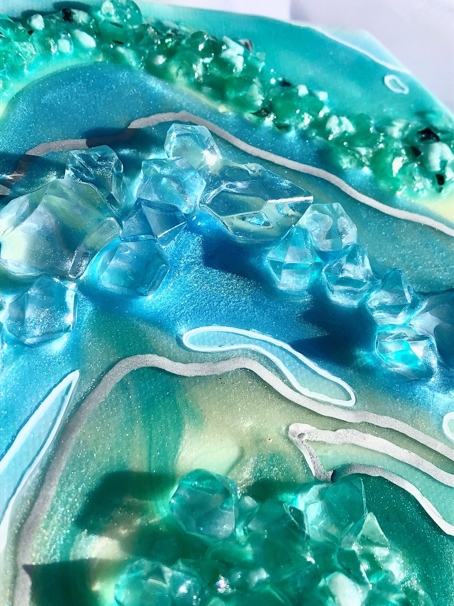 Geode Wall Art - Coastal Artwork - Etsy