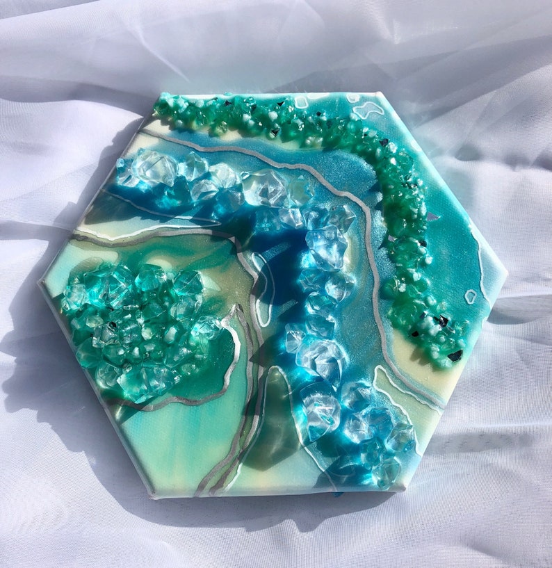 Geode Wall Art - Coastal Artwork - Etsy