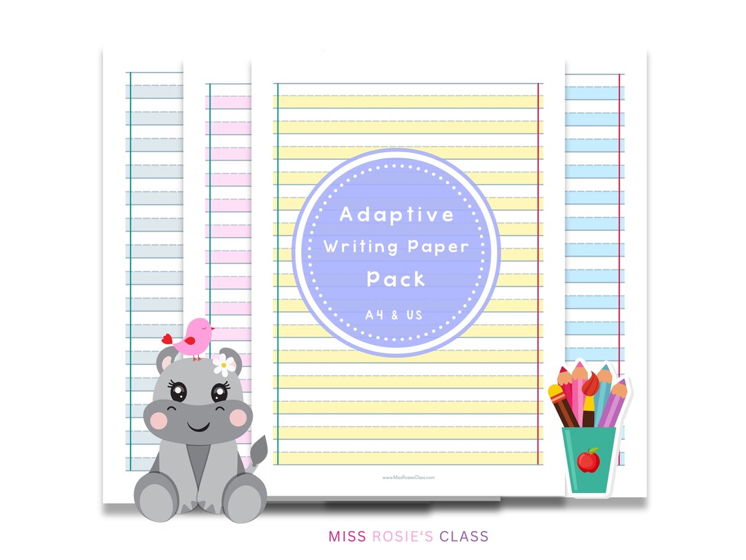 Handwriting Paper. Writing Tool. Adaptive Writing Paper. Pdf - Etsy