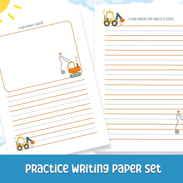 Handwriting Practice Sheets Kindergarten - Etsy