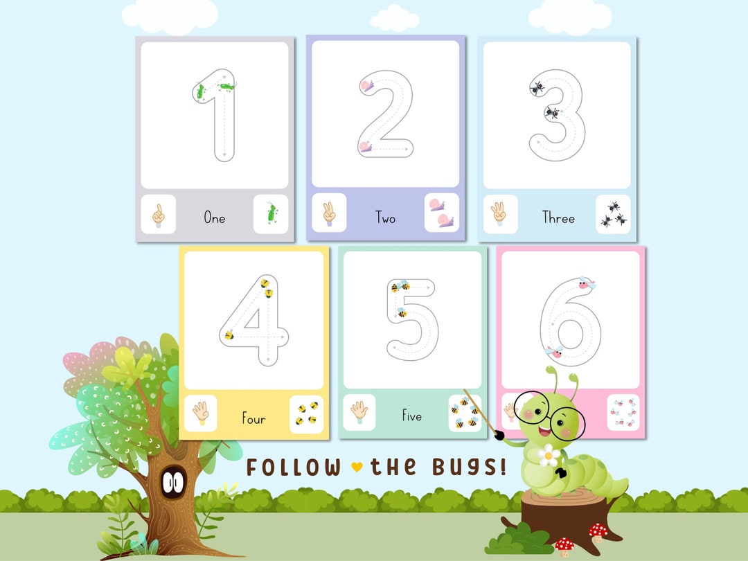 Number Tracing Worksheets. Enlarged Numbers Tracing Activity for ...