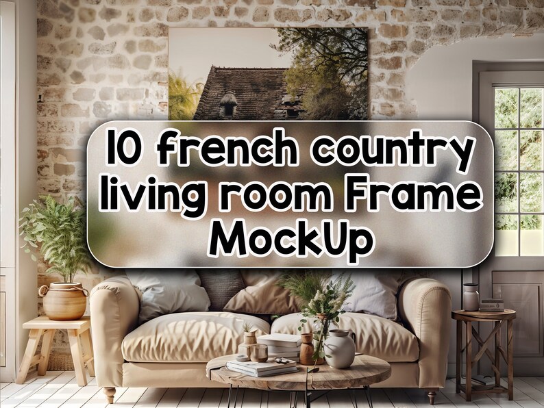 10 French Country Living Room Frames Mockup - Bundle Stock - Photo ...