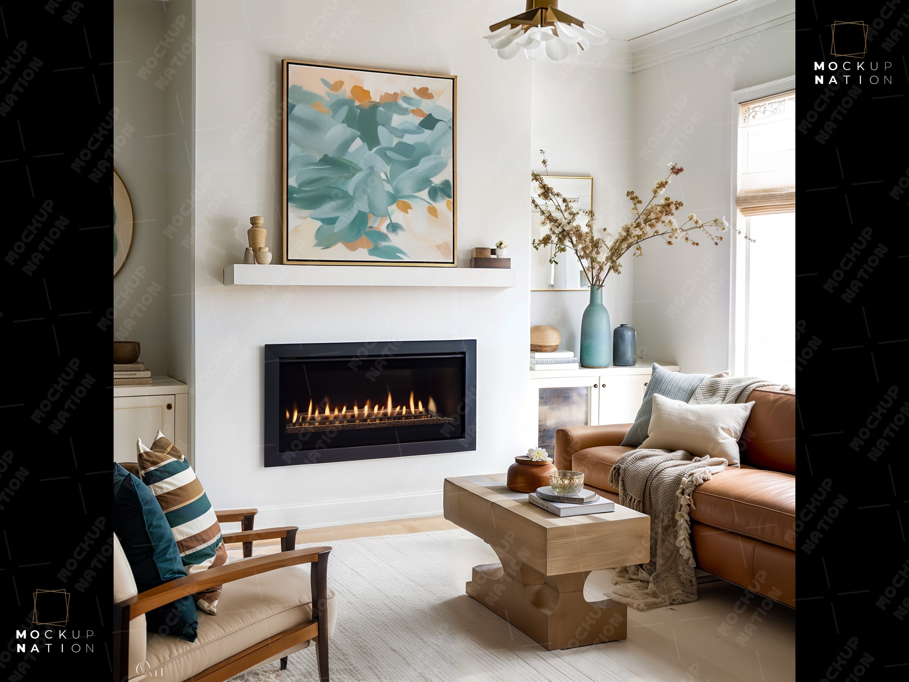 29 Fireplace Frame Mock up Fireplace Living Room Frame Mockup Bundle ...