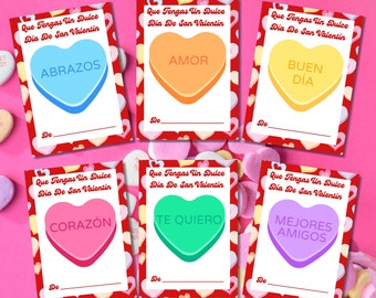 Spanish Valentine's Printable Cards - Instant Download - Dual Language ...