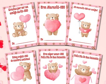 Spanish Valentine's Printable Cards - Instant Download - Dual Language ...