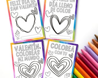 Spanish Valentine's Printable Cards - Instant Download - Dual Language ...
