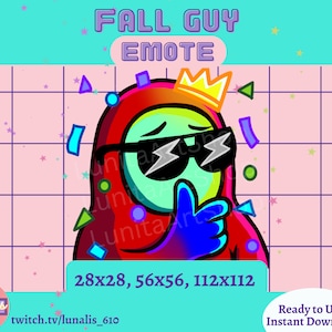Fall Guy Emote for Twitch, Discord, Youtube | GG Emote, Victory Emote ...