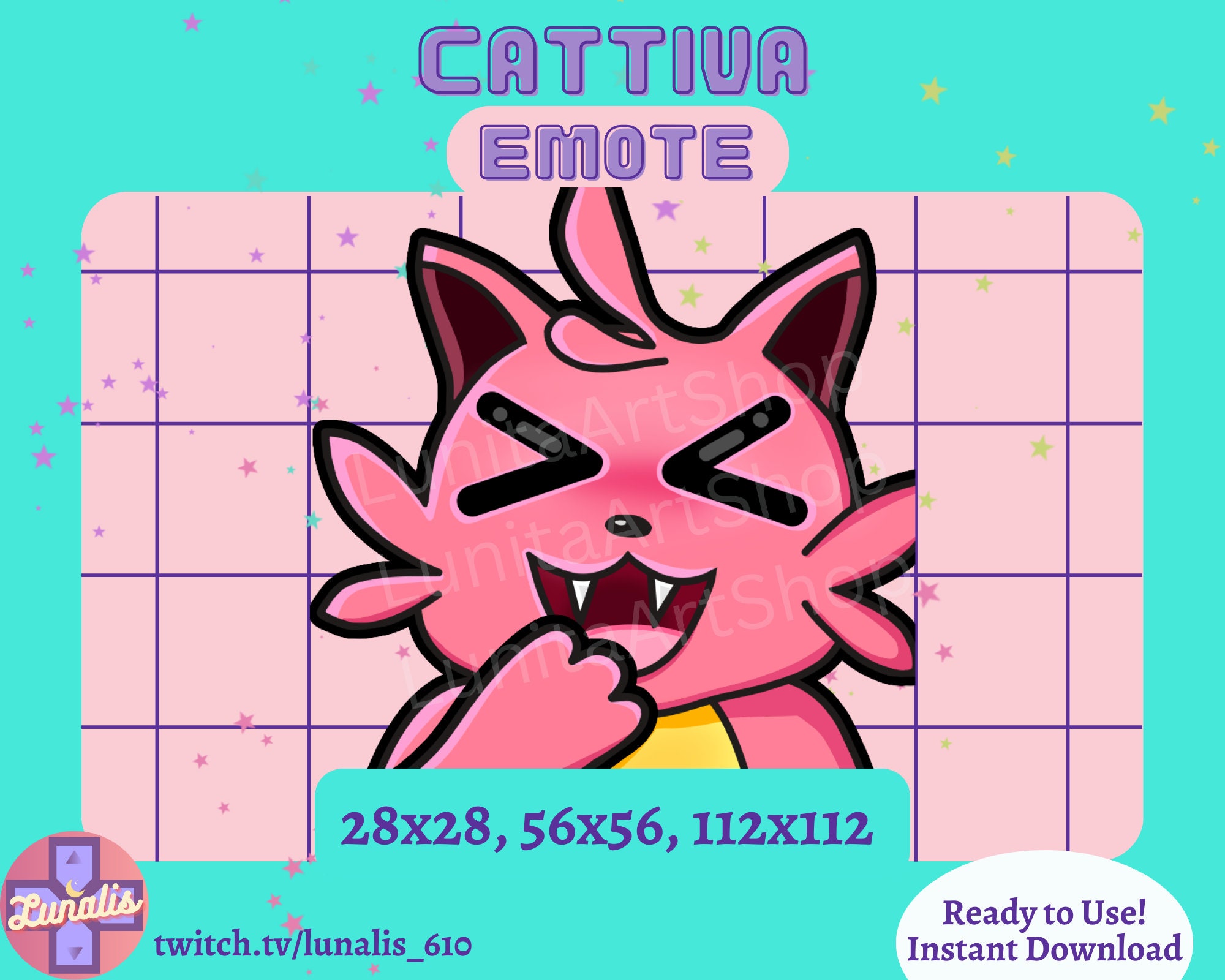 Cattiva Emote for Twitch, Discord, Youtube Palworld Cattiva Emote ...