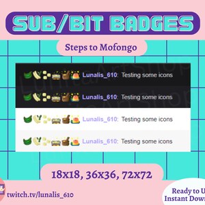 Mofongo Sub/ Bit Badges for Twitch | Subscriber Badges, Plantain Badges ...