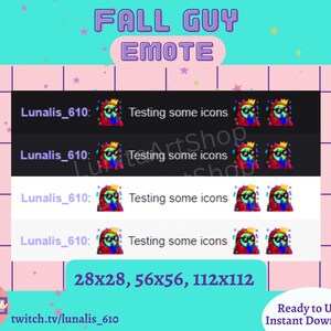 Fall Guy Emote for Twitch, Discord, Youtube | GG Emote, Victory Emote ...