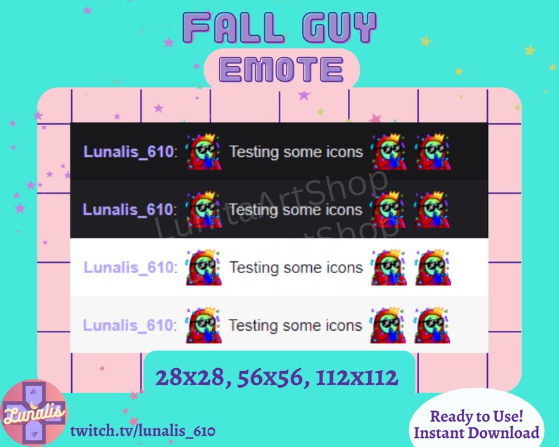Fall Guy Emote for Twitch, Discord, Youtube | GG Emote, Victory Emote ...