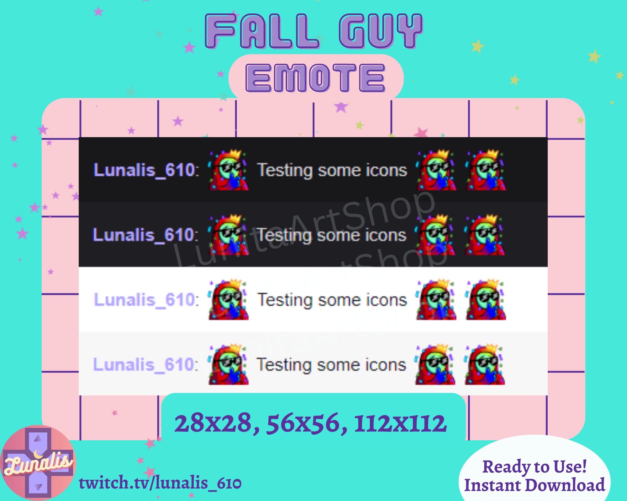 Fall Guy Emote for Twitch, Discord, Youtube | GG Emote, Victory Emote ...
