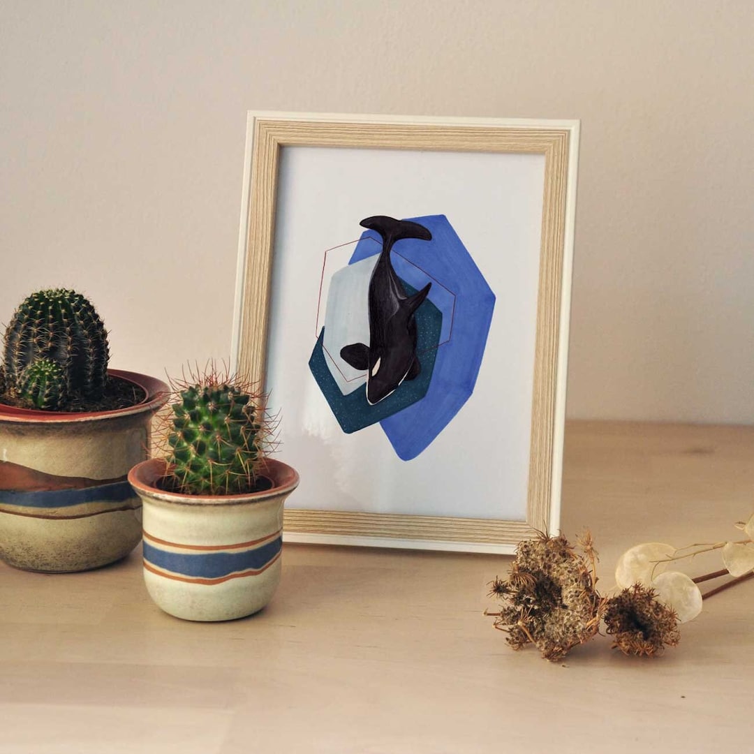 Orca Print Marine Art on Recycled Paper, A4 and A5 Sizes - Etsy
