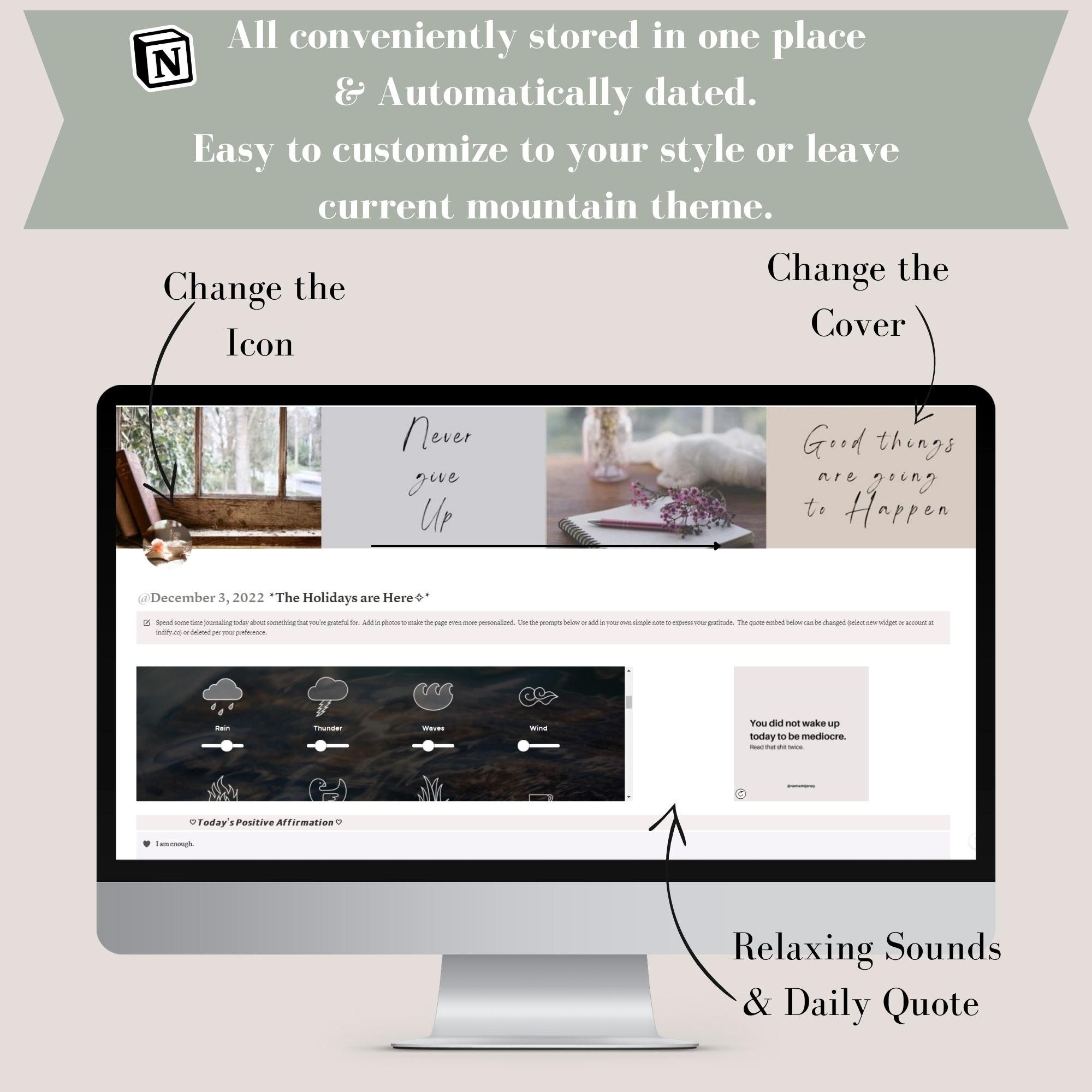 Notion Journal Gratitude Template Personal Daily Gratitude Template ...