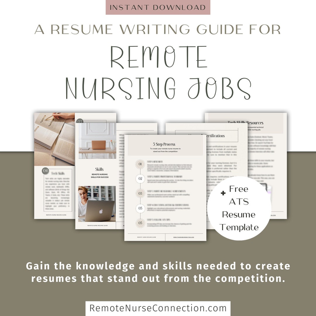 Remote Nursing Jobs Resume Guide | ATS Remote Nurse Resume Template ...