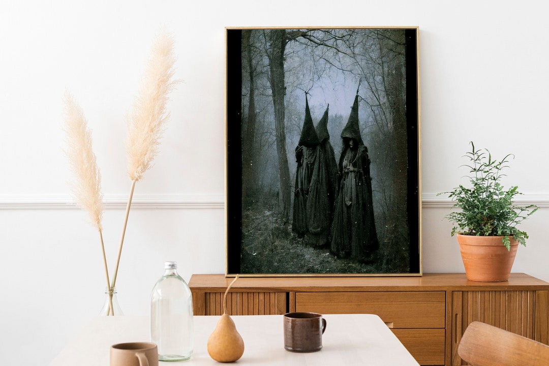 Three Witches Print, Vintage Photography, Witches Canvas, Dark, Occult ...