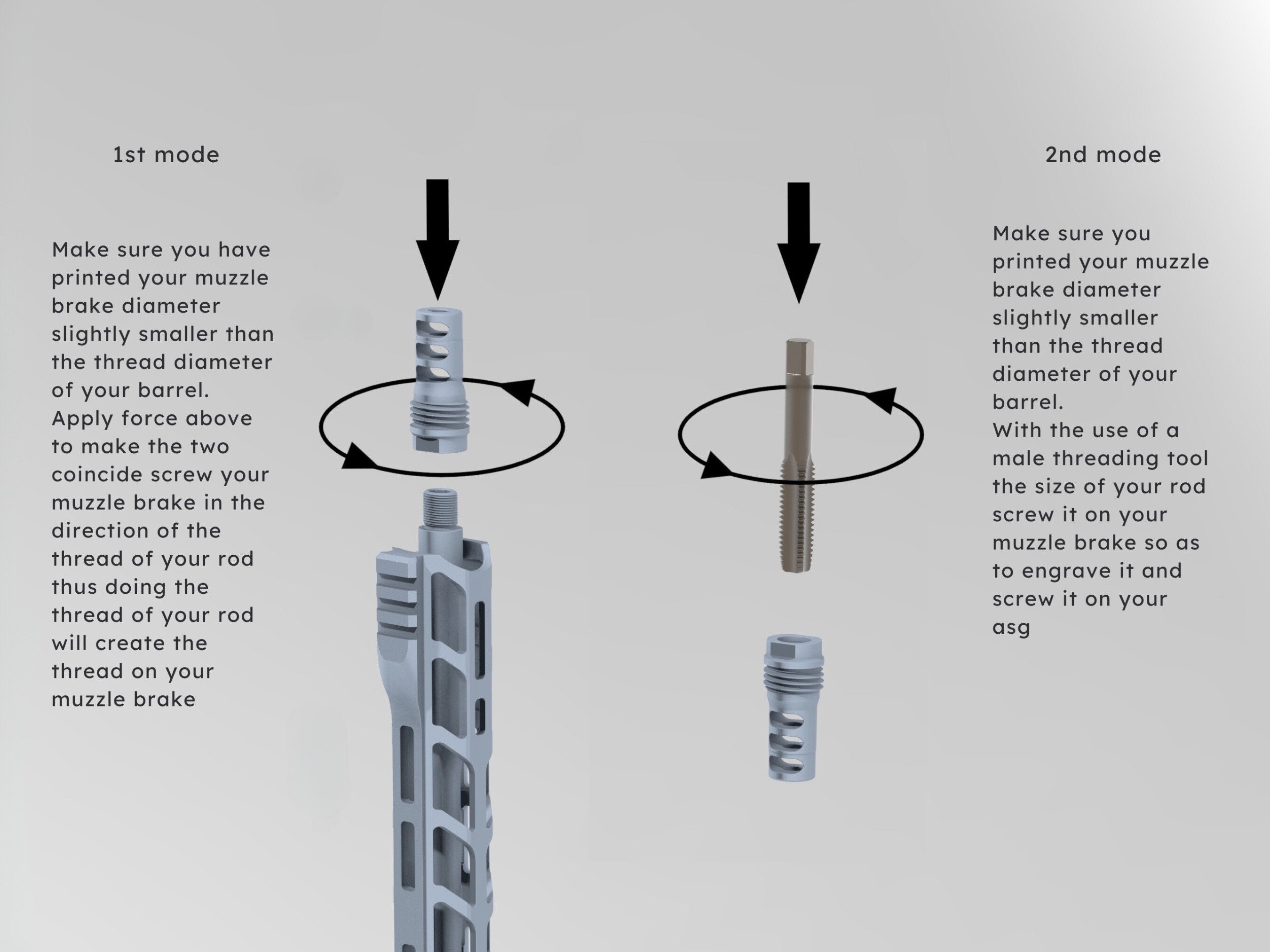 Muzzle Brake, Compensator, Airsoft 3d Stl, Tactical Gear Tool, Special ...