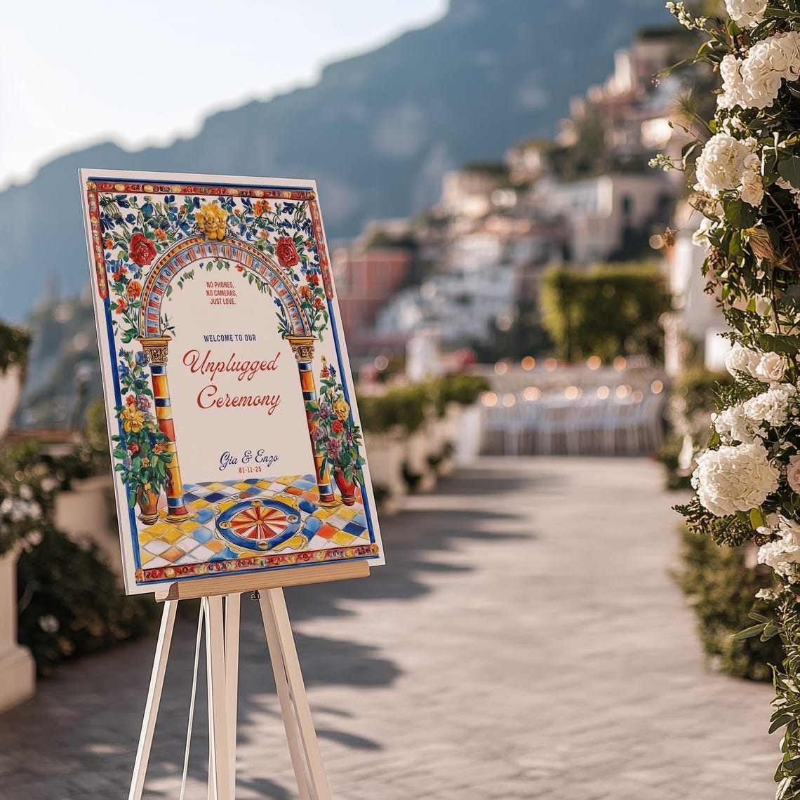 Italian Inspired Welcome Sign, Carretto Siciliano Cart Romantic Classic ...