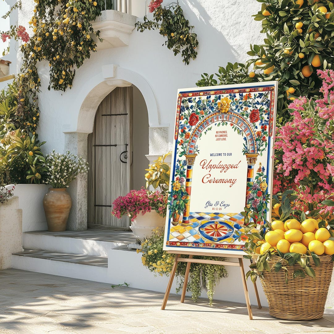 Italian Inspired Welcome Sign, Carretto Siciliano Cart Romantic Classic ...