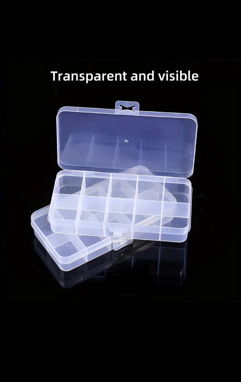 10 Grid Mini Organiser Box for Jewelry, Beads, DIY Crafts and Much More ...