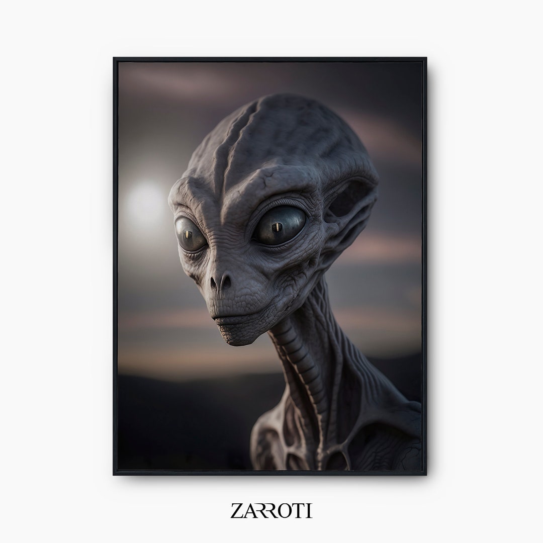 Alien Printable Wall Art, Sci Fi Fan Alien Poster, Roswell Incident Art ...