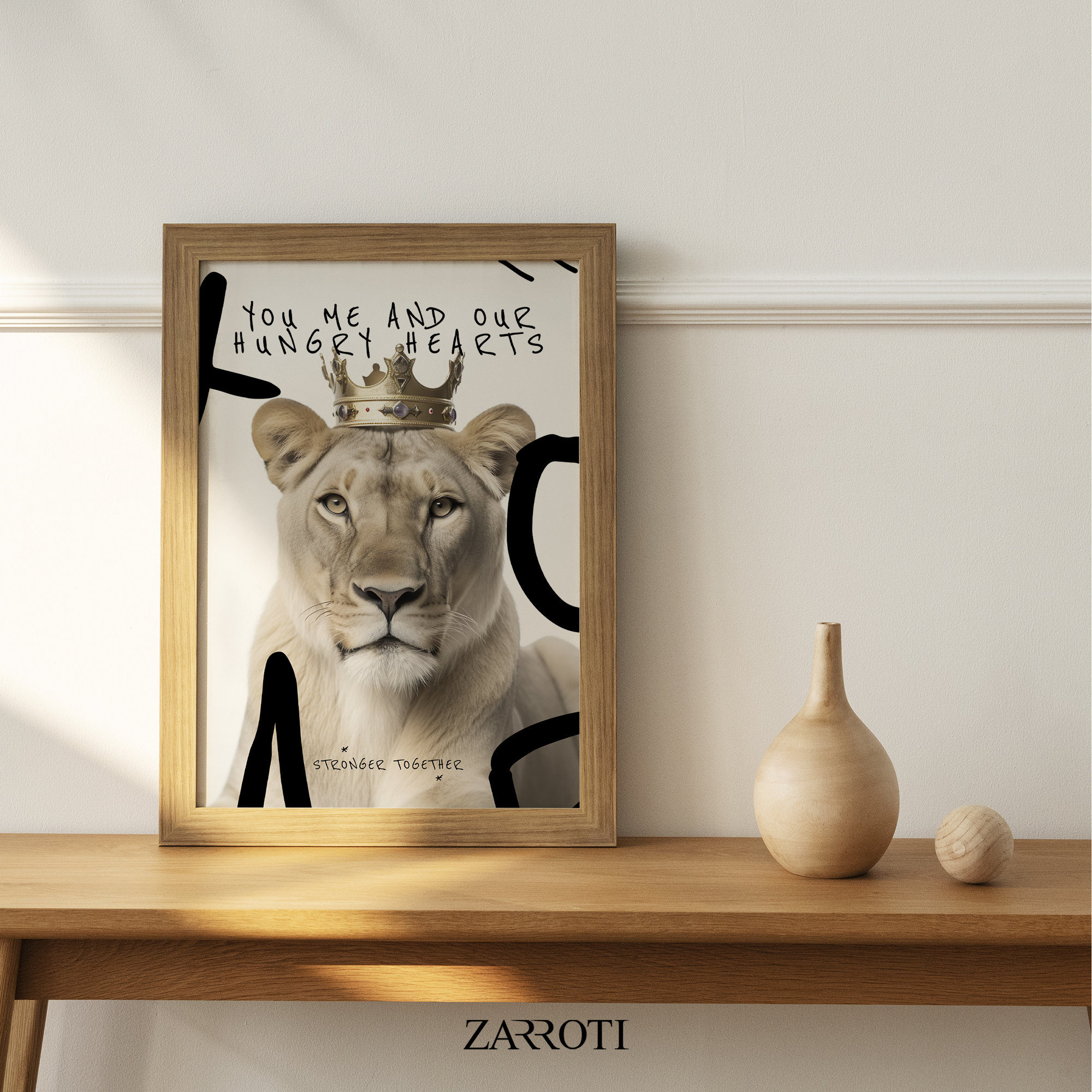 Lioness Golden Crown Poster, Lioness Golden Crown Quotes Printable Wall ...