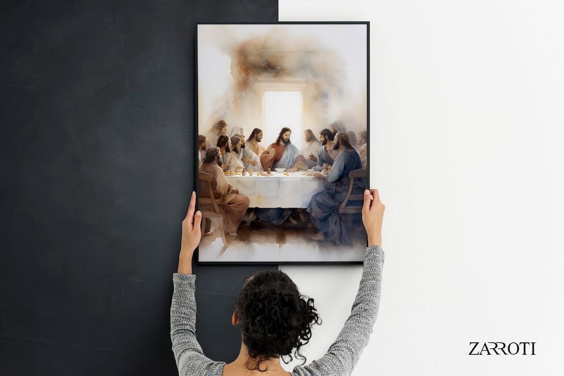 The Last Supper Wall Art, the Last Supper Digital Download, Jesus Art ...
