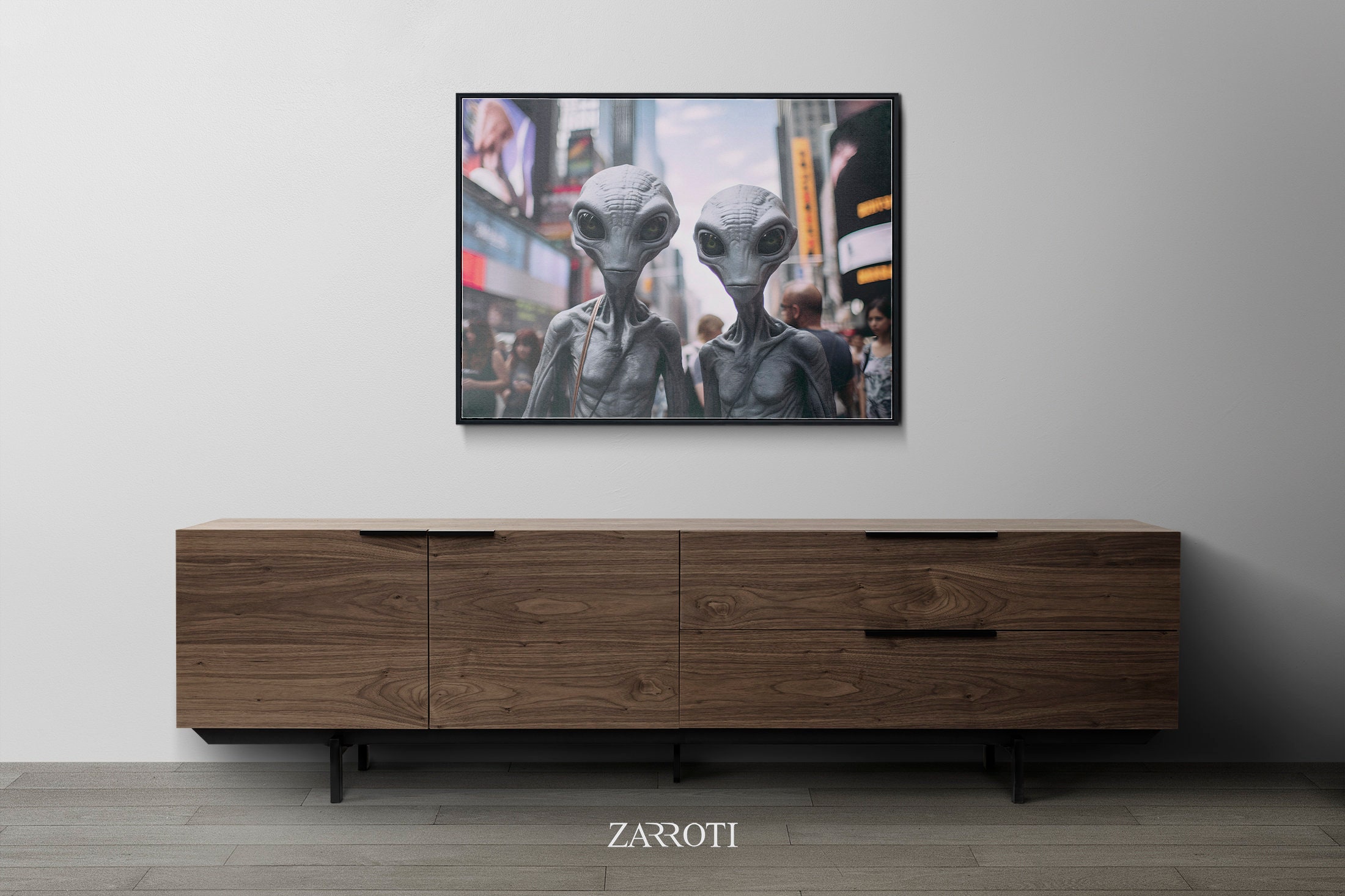 Alien Poster Digital Download, Trippy Wall Art, Modern Alien Artwork ...