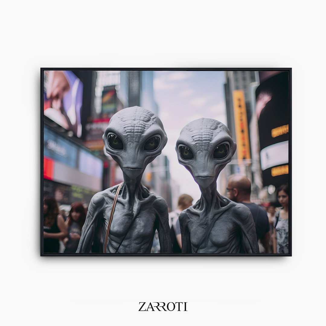 Alien Poster Digital Download, Trippy Wall Art, Modern Alien Artwork ...