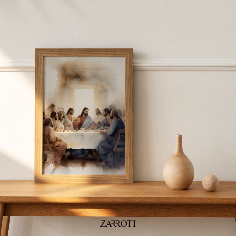 The Last Supper Wall Art, the Last Supper Digital Download, Jesus Art ...