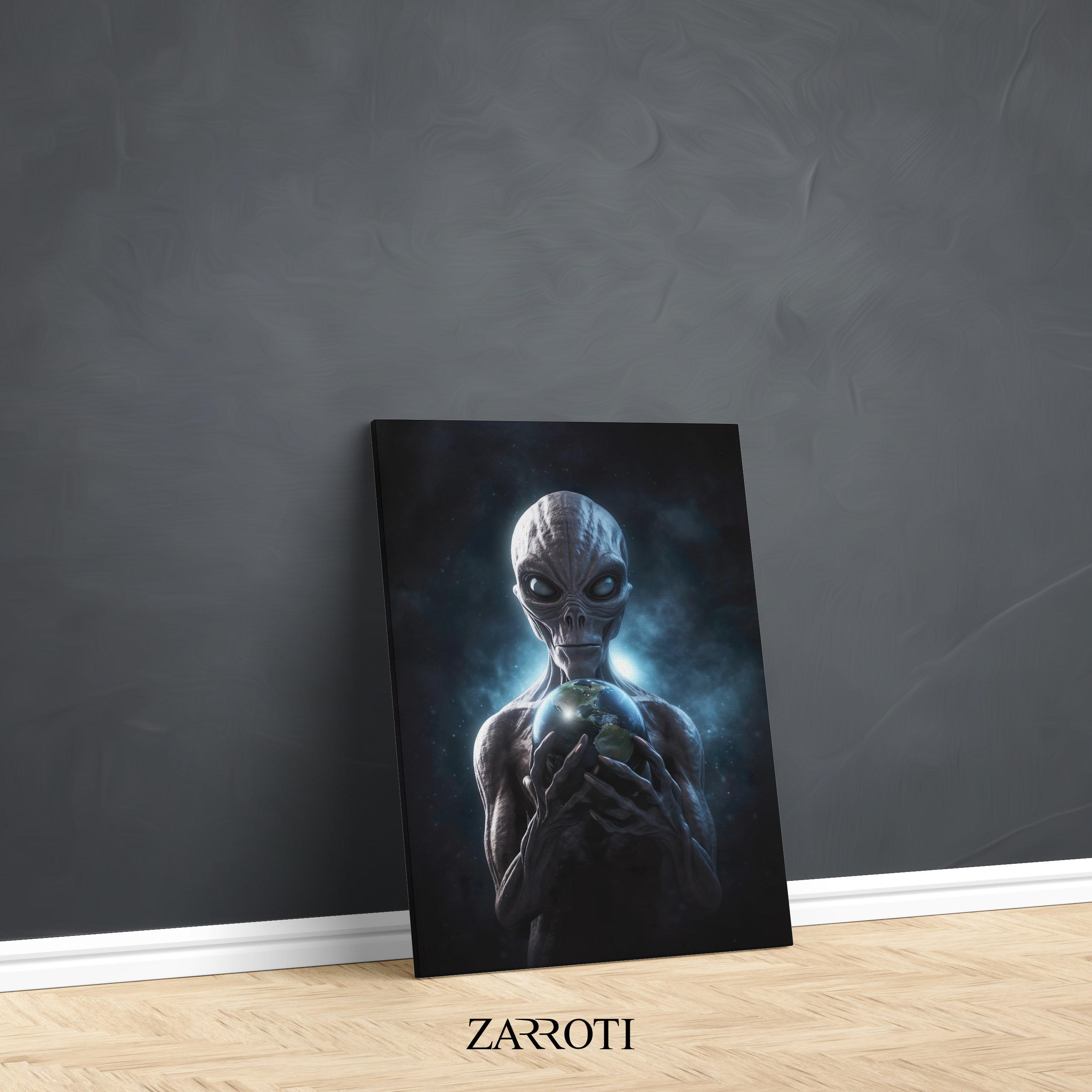 Alien Print Poster Instant Download, Alien Portrait Printable Wall Art ...
