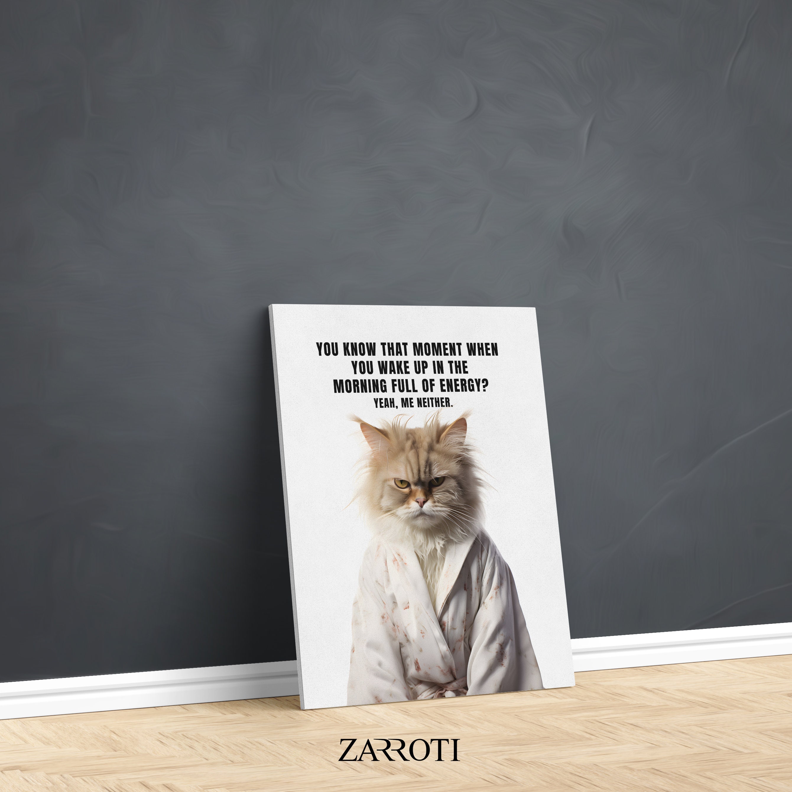 Funny Cat Printable Wall Art, Funny Morning Quotes Print, Funny ...