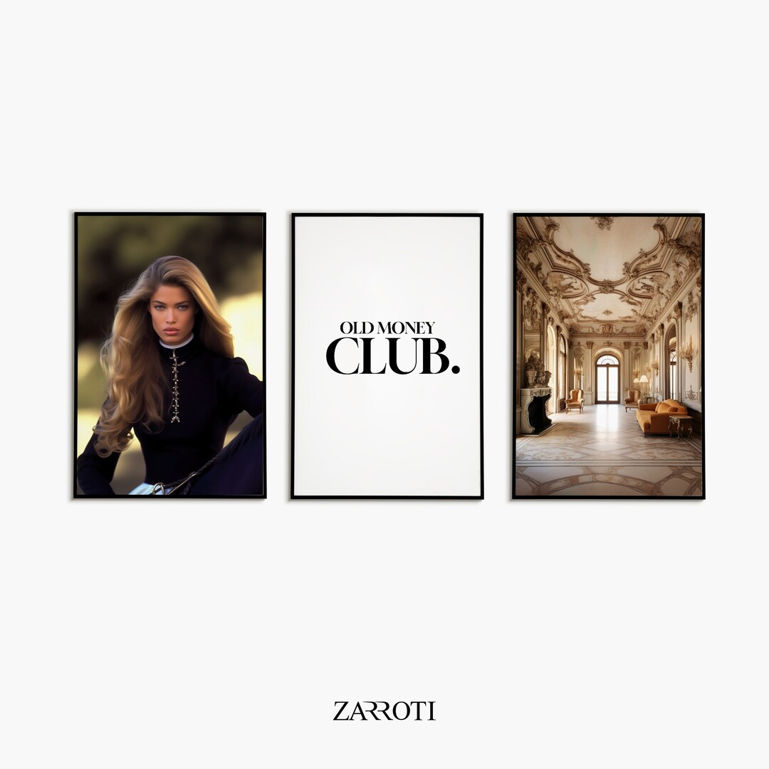 Old Money Aesthetic Printable Wall Art, Vintage Poster, Trendy Retro ...