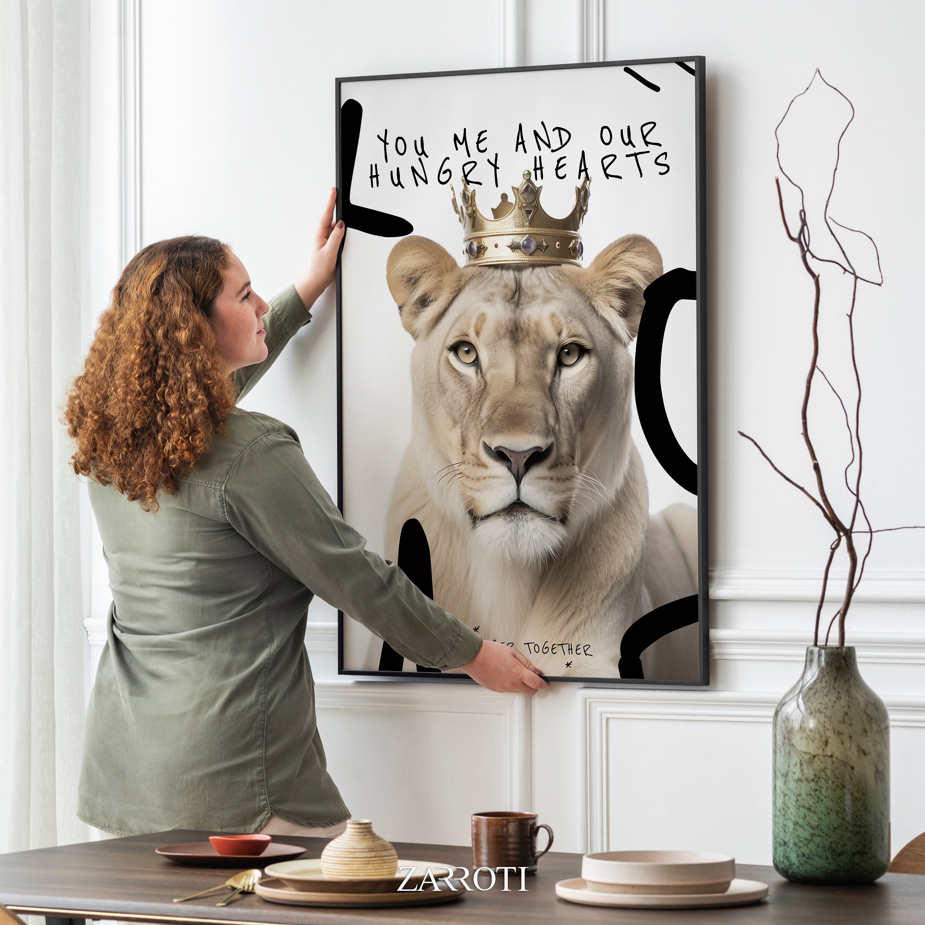 Lioness Golden Crown Poster, Lioness Golden Crown Quotes Printable Wall ...