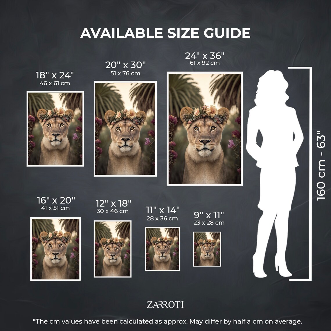 Lioness Flower Crown Print, Modern Lion Poster, Jungle Animal Printable ...