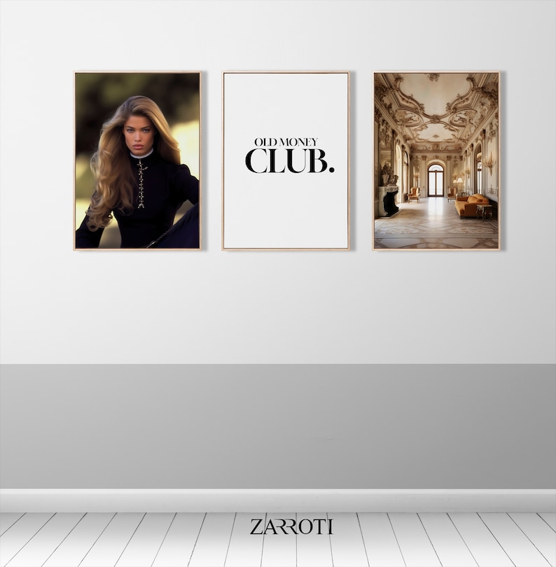 Old Money Aesthetic Printable Wall Art, Vintage Poster, Trendy Retro ...