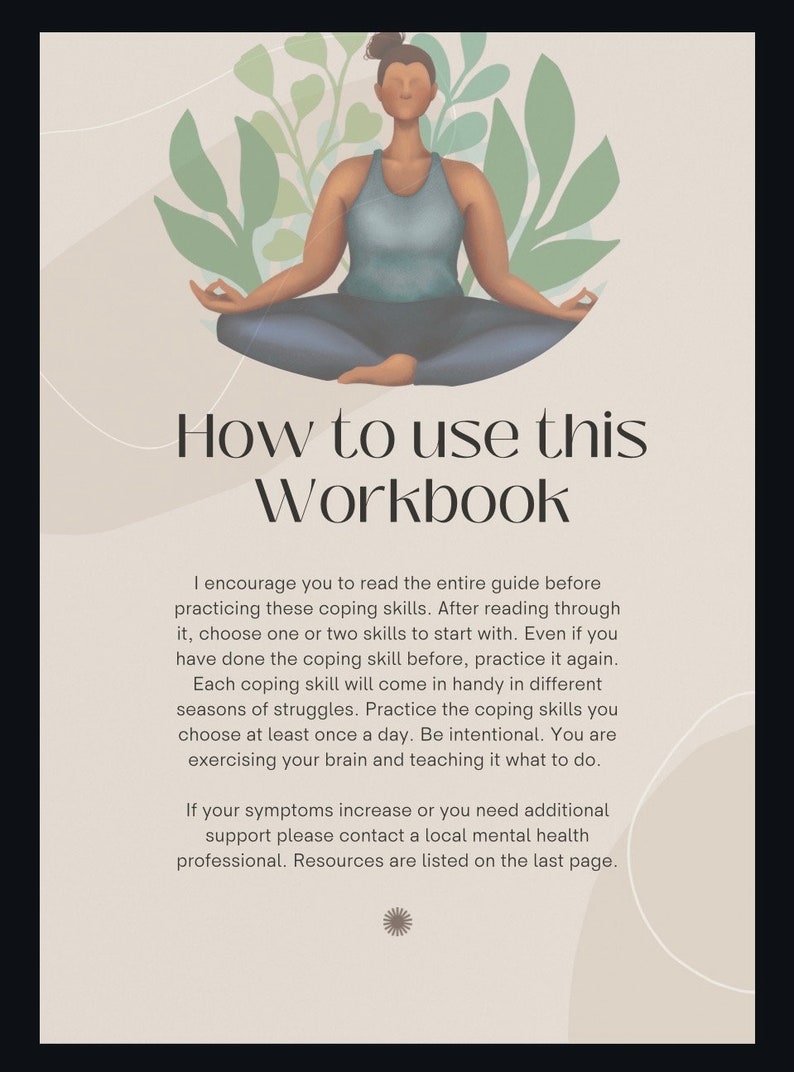 Coping Skills Workbook - Etsy
