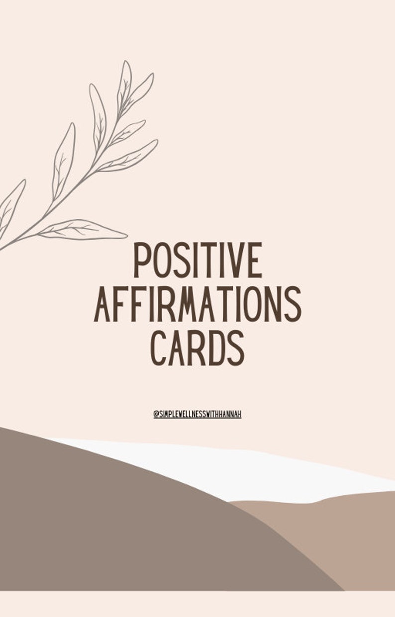 Positive Affirmations Cards - Etsy