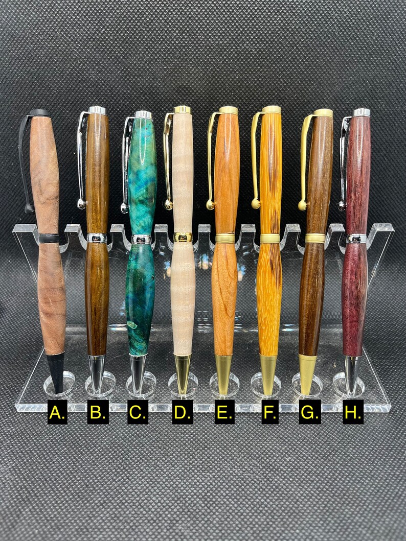 Handmade Wooden Pens Slimline - Etsy