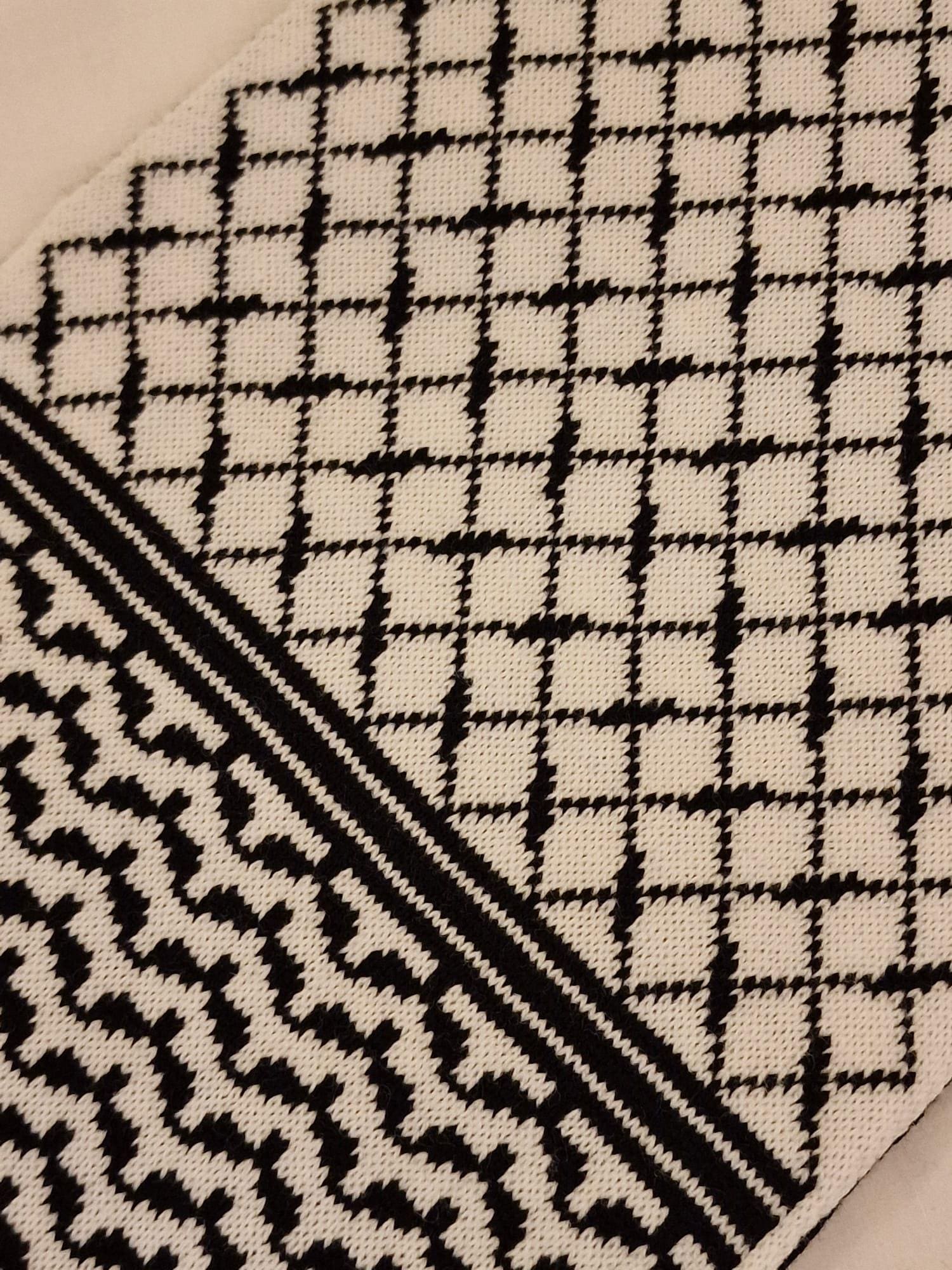 Classic Palestine Keffiyeh Print Scarf - Shemagh & Kufiya Stitch Flag ...